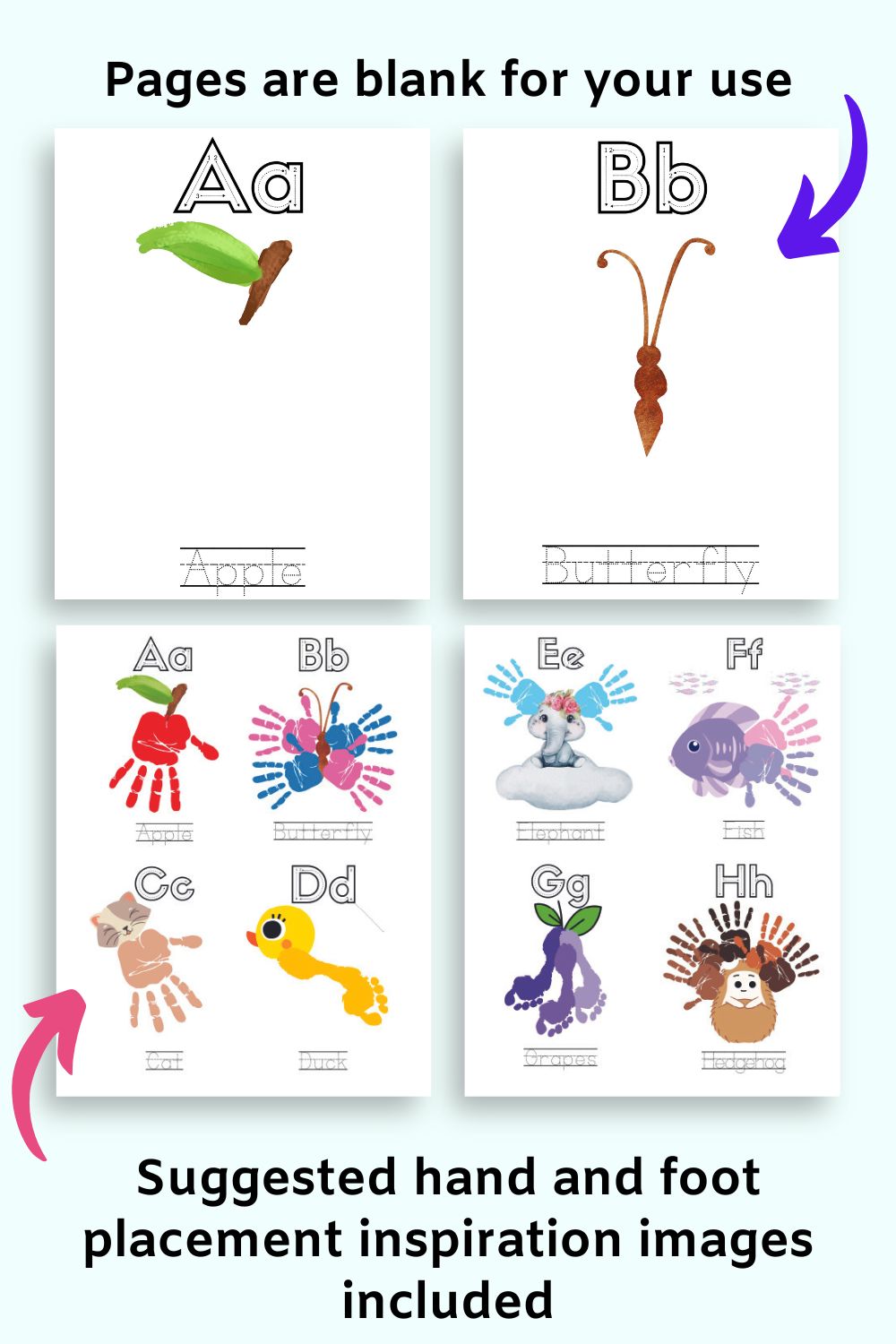 Alphabet Handprint Crafts Learning Bundle – The Artisan Life