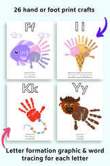 Alphabet Handprint Crafts Learning Bundle – The Artisan Life