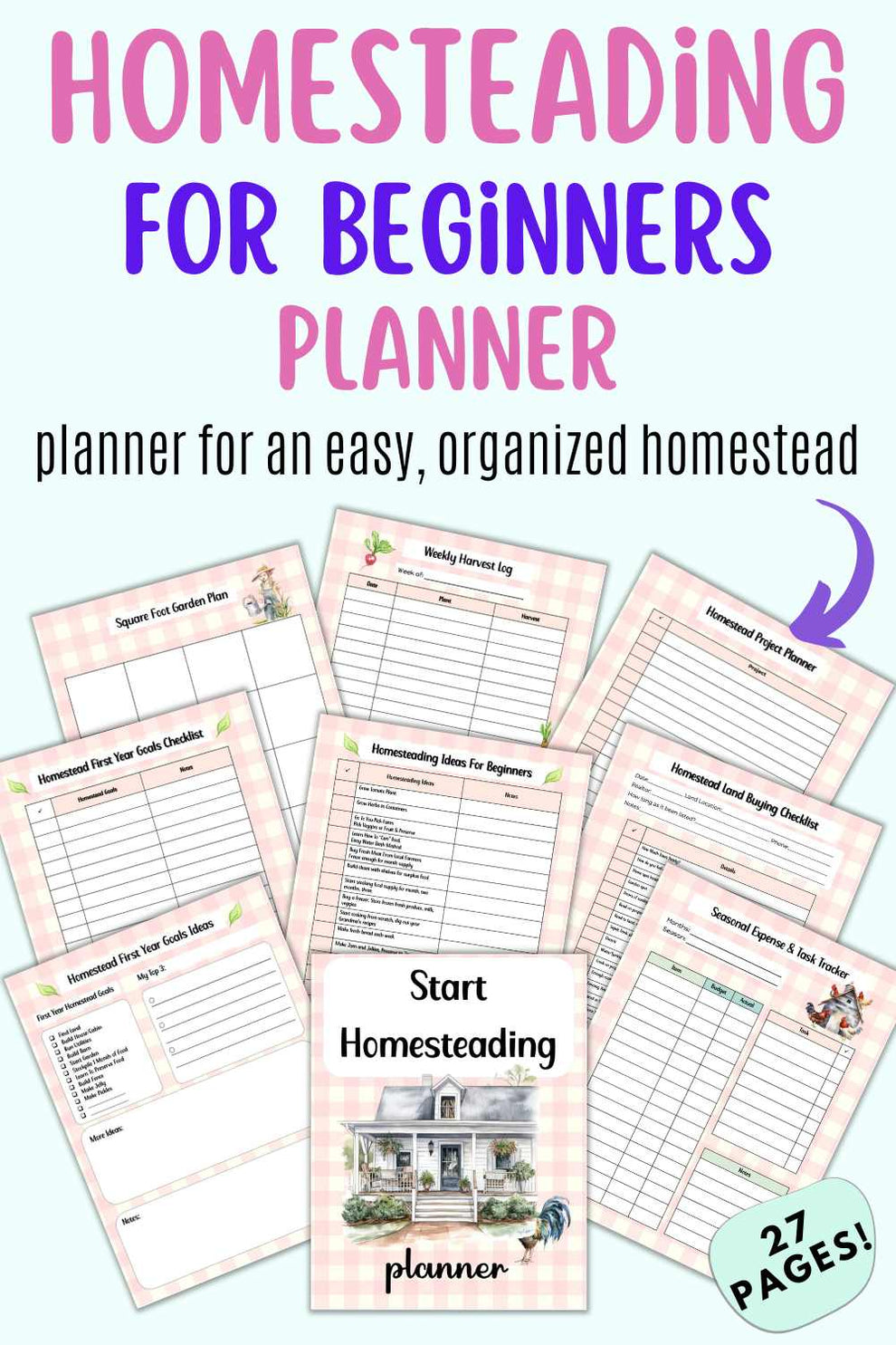 Start Homesteading Planner - Homestead Planner for Beginners – The ...