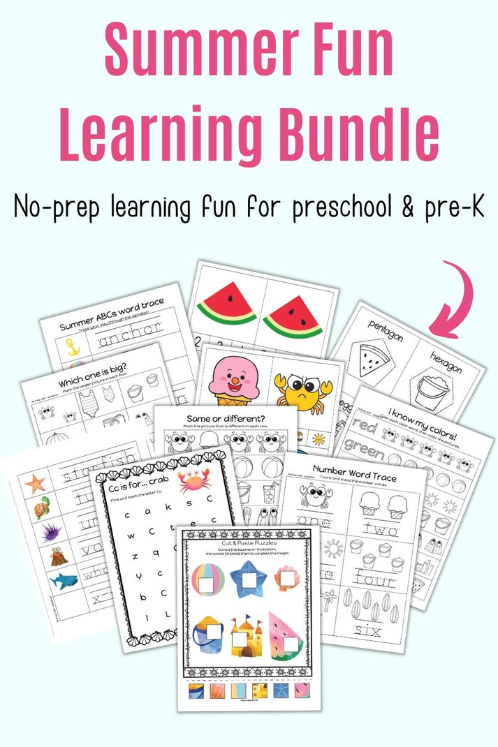 Summer Mega Fun Preschool Bundle – The Artisan Life