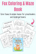 Fox Activity Book for Preschoolers & Kindergarteners – The Artisan Life