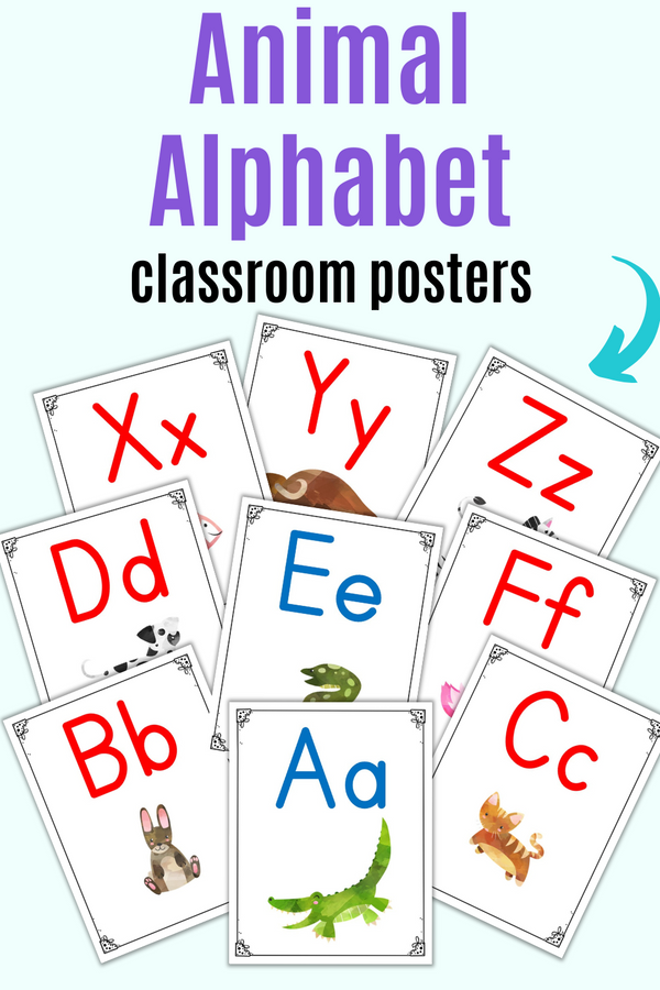 Animal Theme Alphabet Posters – The Artisan Life