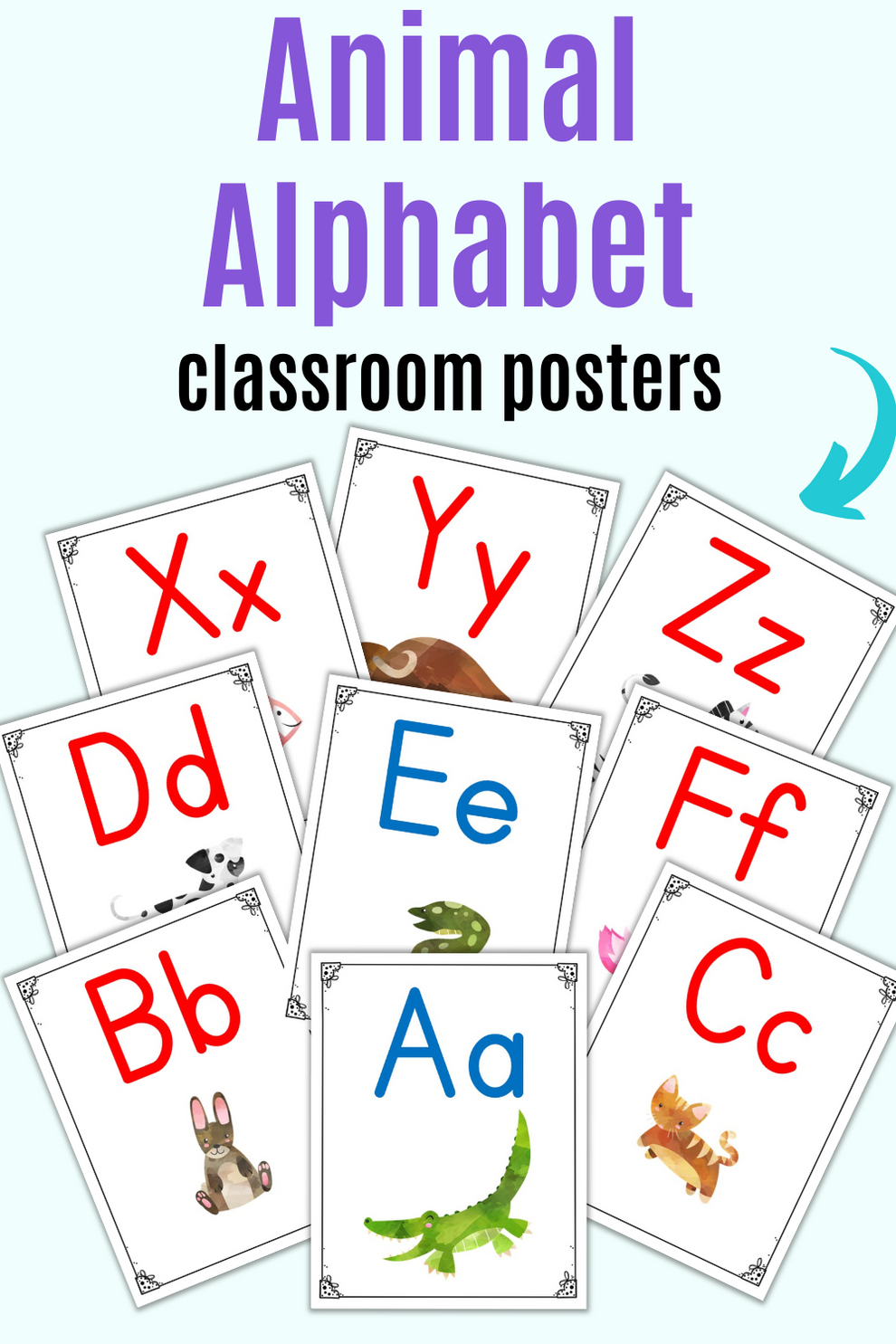Animal Theme Alphabet Posters – The Artisan Life