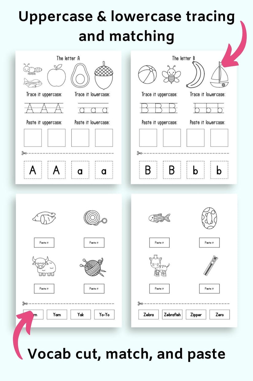 Cut & Paste ABC Alphabet Activity Book – The Artisan Life