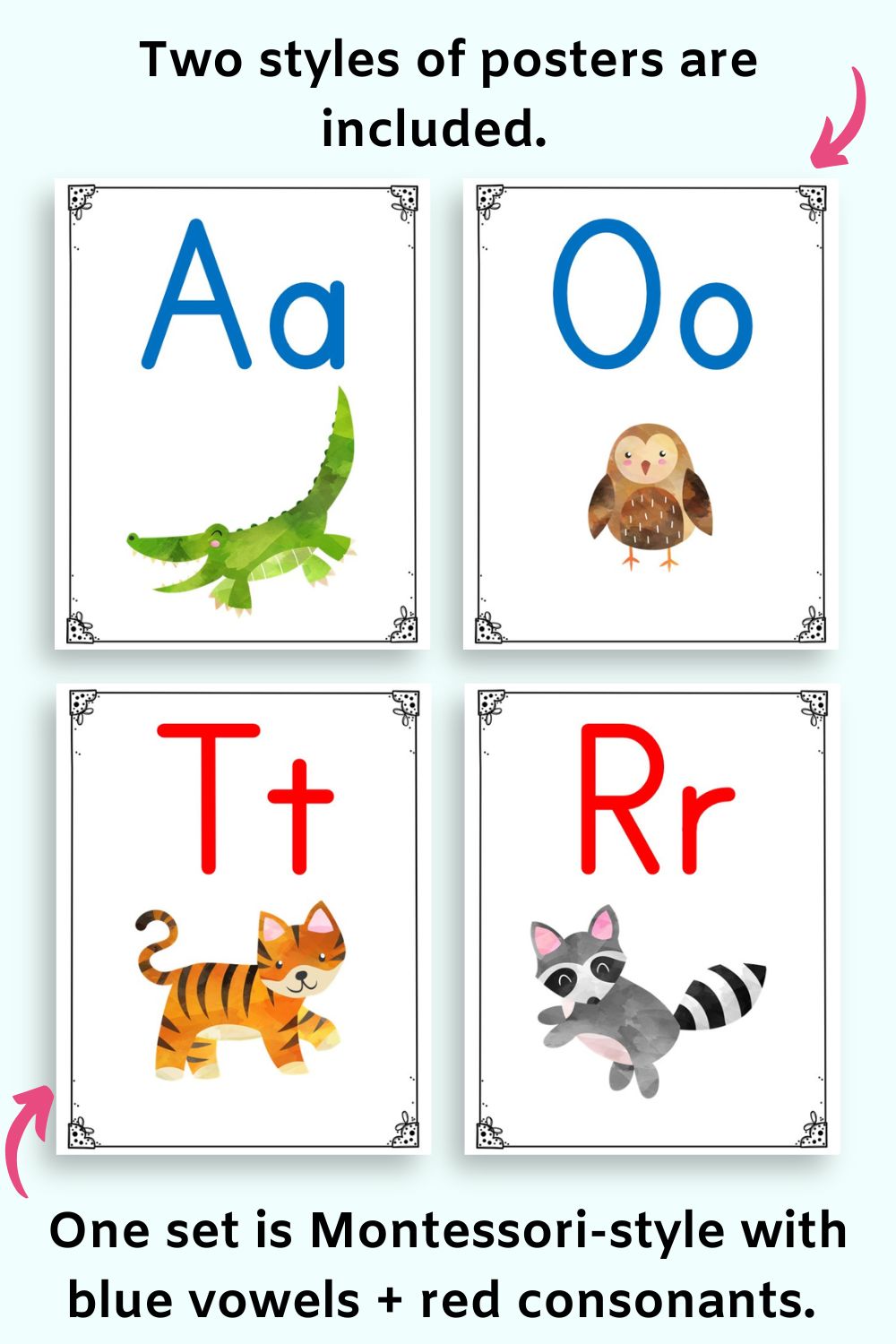 Animal Theme Alphabet Posters – The Artisan Life
