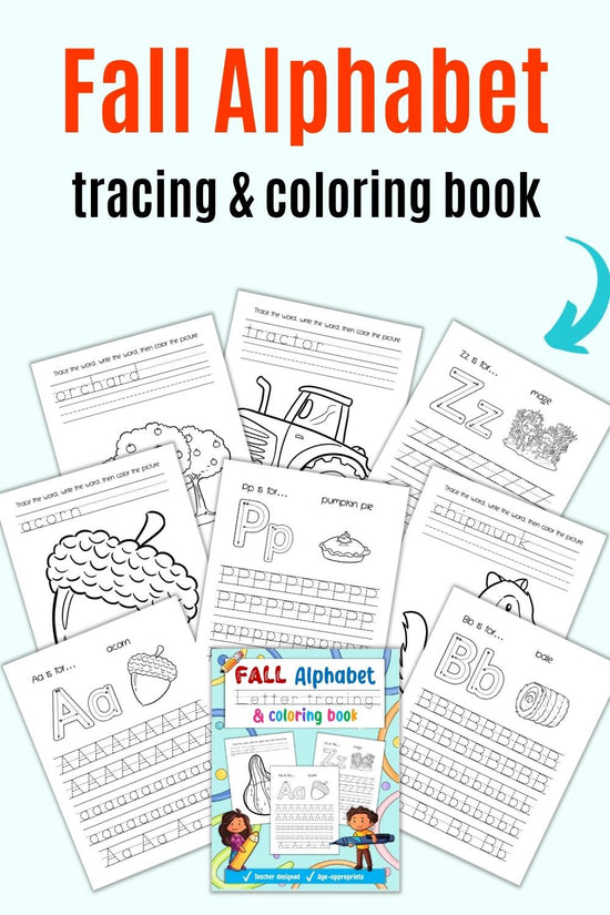 Fall Alphabet Tracing & Coloring Pack – The Artisan Life