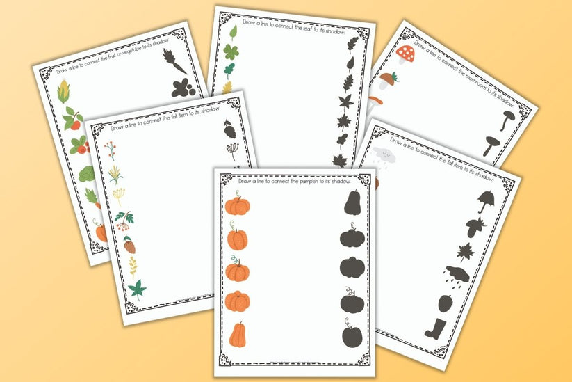 Fall Shadow Matching Worksheets – The Artisan Life