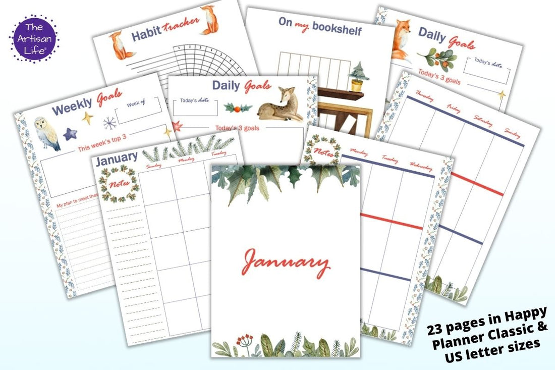 January Planner Printable Kit - Happy Planner Classic & US Letter – The ...