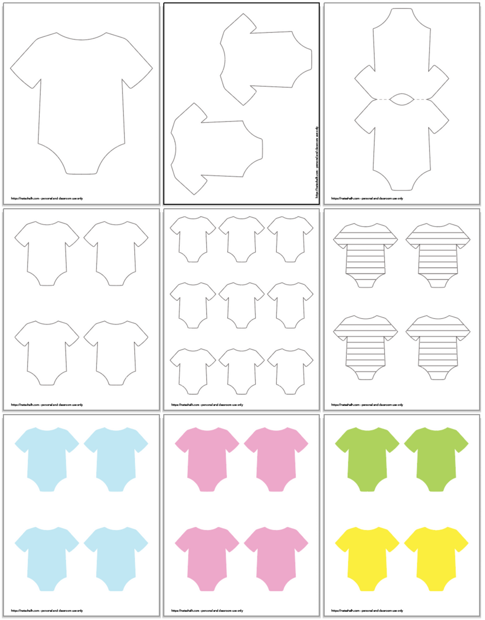 Onesie Outlines & Onesie Templates – The Artisan Life