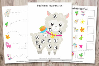 Llama Preschool Learning Pack – The Artisan Life