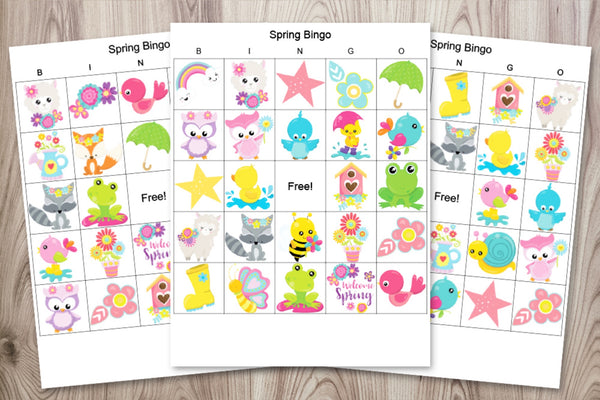 Spring Bingo Boards - Classroom set of 30 printable bingo games for sp ...