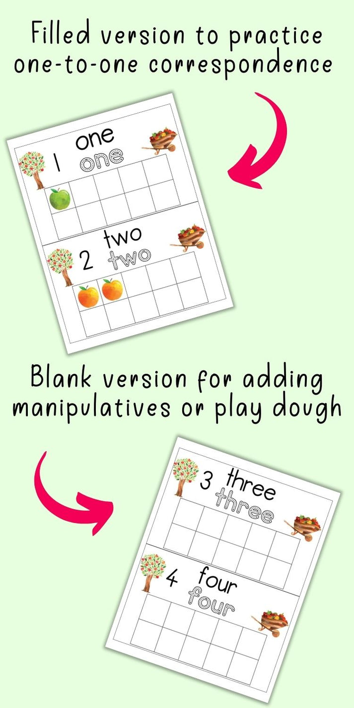 Apple Ten Frame Printables – The Artisan Life