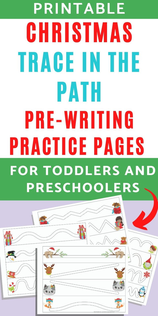 Christmas Trace in the Path Fine Motor Pre-Writing Practice Pages – The ...