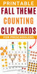 Fall Theme Counting Clip Cards - clip and count cards 1-12 – The ...