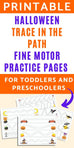 Halloween Trace in the Path Fine Motor Worksheets for Toddlers & Presc ...