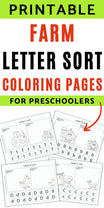 Farm Themed Letter Sort Coloring Printables – The Artisan Life