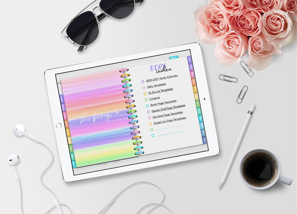 Rainbow Digital Planner - Daily, Weekly, and Monthly Digital Planner ...