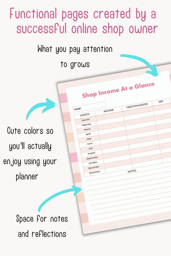 Successful Store Planner - Printable Online Shop Planner – The Artisan Life