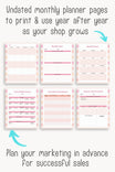 Successful Store Planner - Printable Online Shop Planner – The Artisan Life
