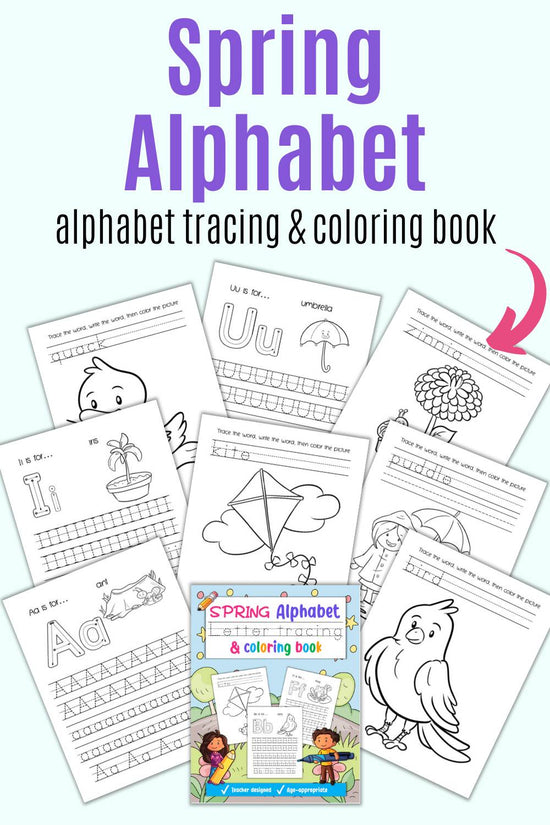 Spring Alphabet Tracing & Coloring Book – The Artisan Life