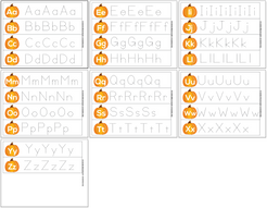 Pumpkin Alphabet Tracing Strips - Uppercase and Lowercase Letters – The ...